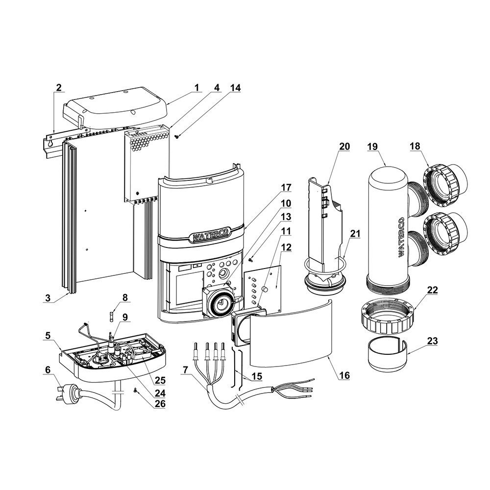 Waterco Hydrochlor Parts Drawing – Just Pools and Spas