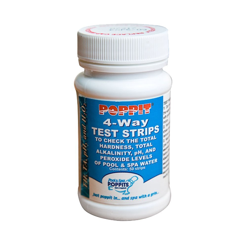 Poppits 4-Way Test Strips 50 Tests – Just Pools and Spas