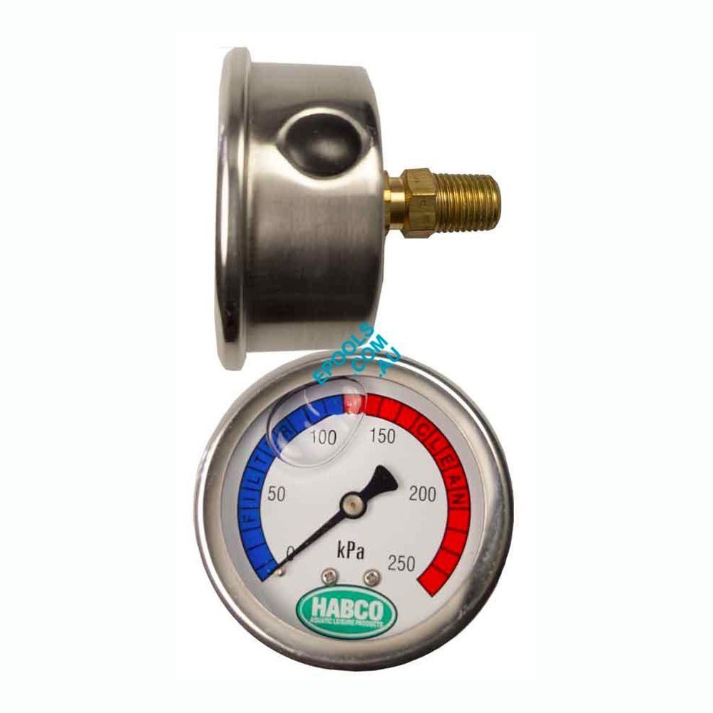 Stainless Steel Oil Filled Filter Pressure Gauge Back Mount – Just ...