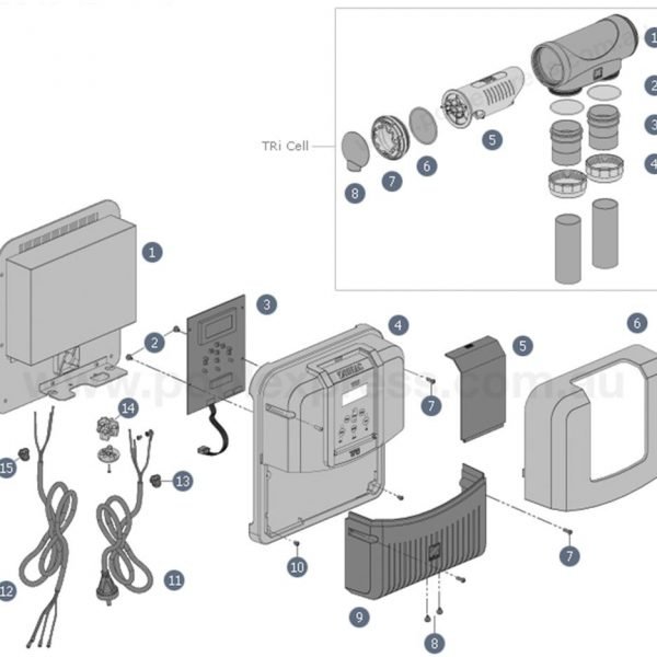 Salt Chlorinator Diagrams and Parts Lists – Just Pools and Spas