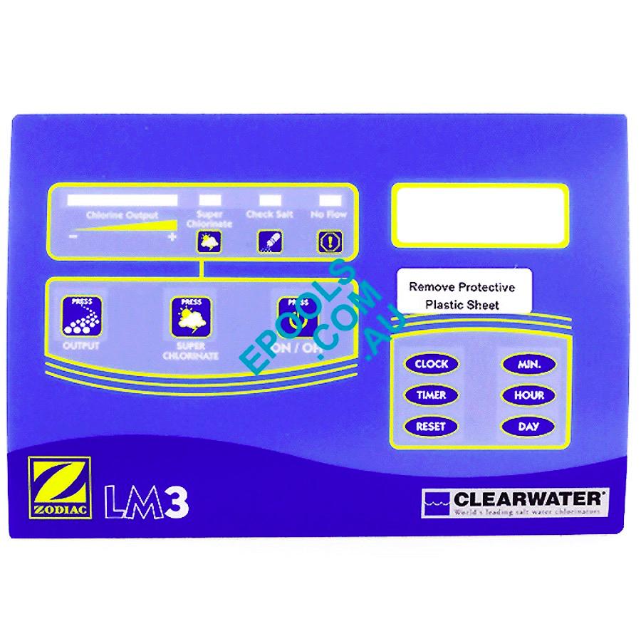 Zodiac Clearwater LM3 Salt Chlorinator Top Label Overlay – Just Pools ...